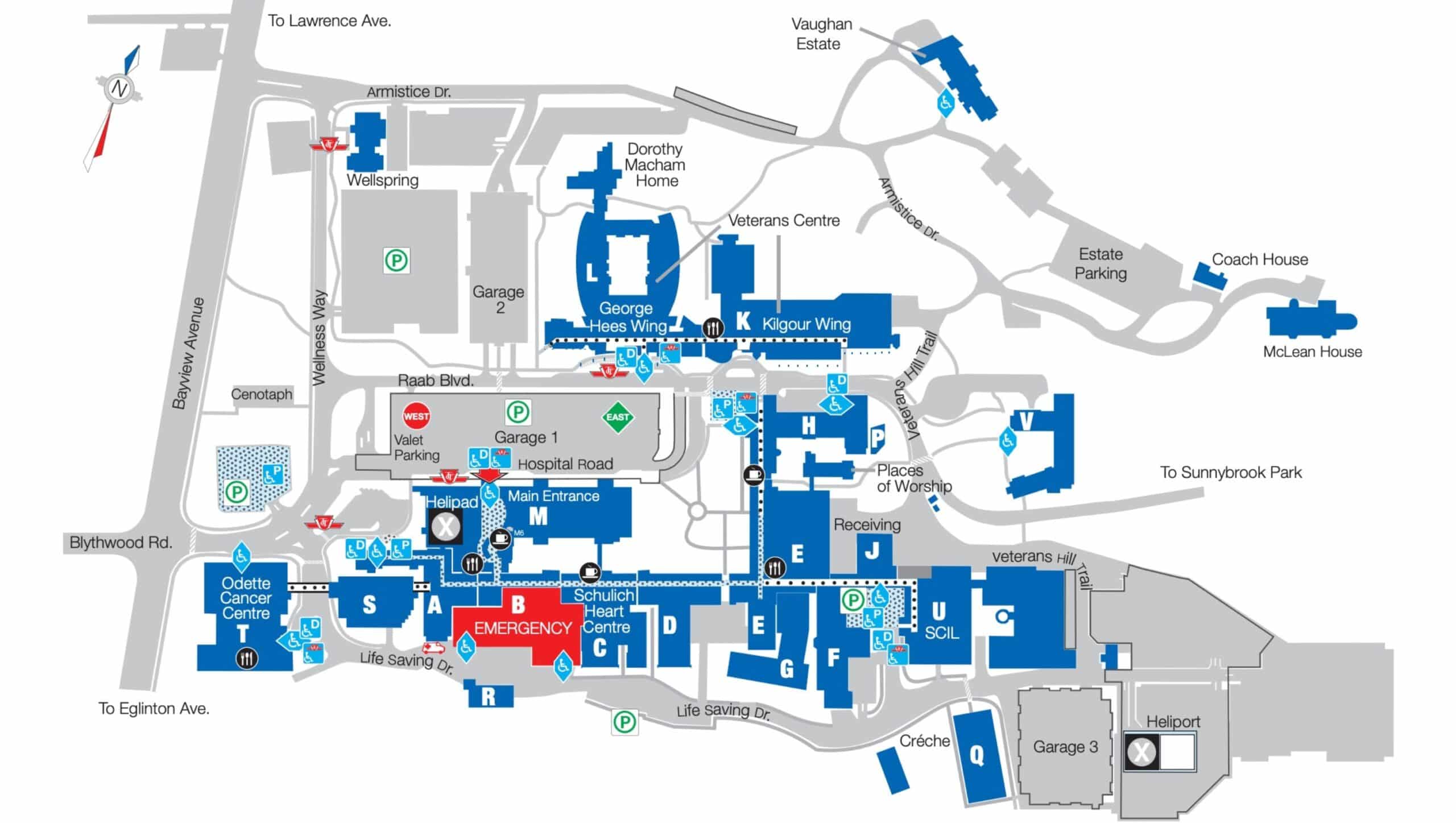 Find your way at Bayview Campus - Sunnybrook Health Sciences Centre